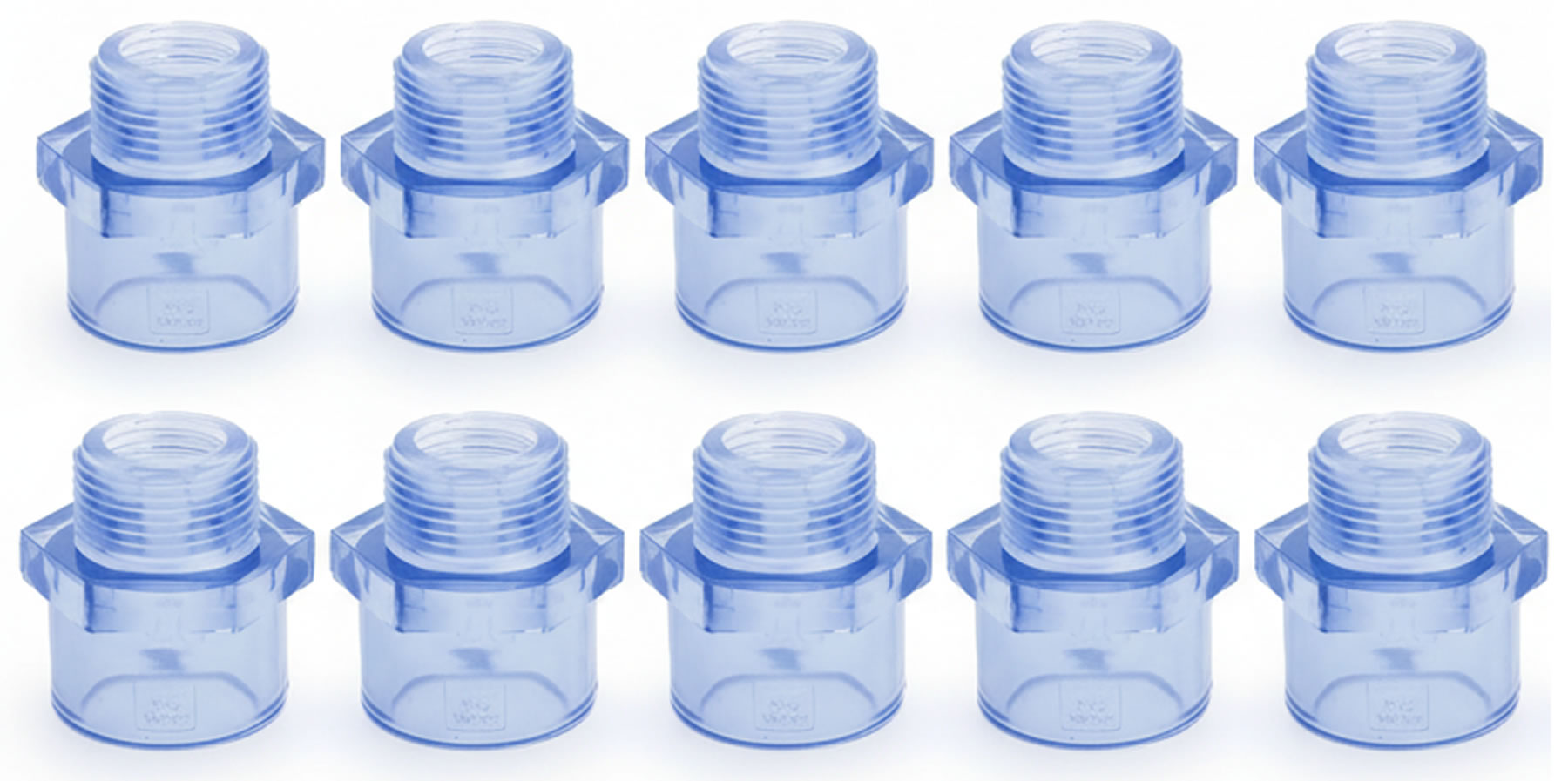 247Garden 10-PK 3/4 in. Clear PVC SCH-80 Male Adapter Fittings ...