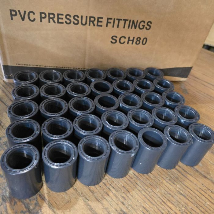 10-Pk 3/4 in. SCH-80 PVC Female Adapters Slip x FNPT NSF ASTM D2467 ...