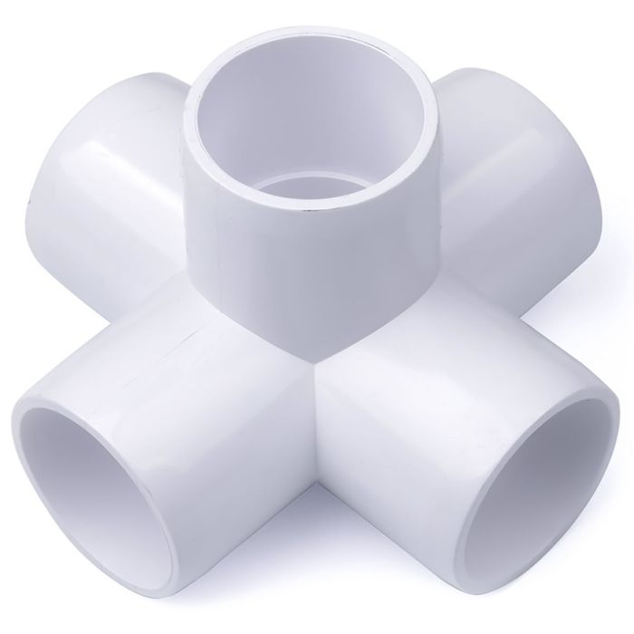 3/4" PVC 5-Way Elbow Fitting - ASTM SCH40 Furniture-Grade Connector