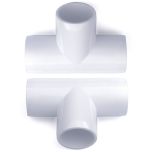 1" PVC 3-Way Tee Fitting - ASTM SCH40 Furniture-Grade Connector