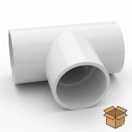 57pcs/Box 2 in. Schedule-40 PVC Tee 3-Way Pipe Fitting NSF SCH40 ASTM ...