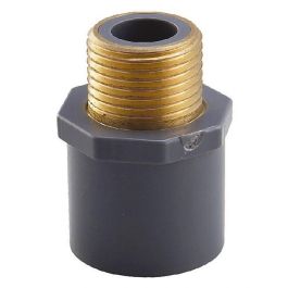 247Garden's 1/2 in. SCH-80 PVC Male Adapter w/Brass Threaded-Fitting ...