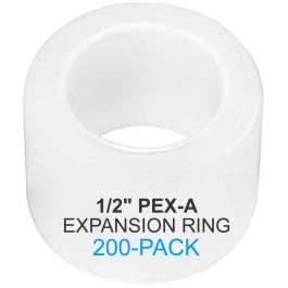247Garden 200-Pack 1/2" PEX-A Expansion Rings/Sleeves ASTM F1960 PPSU ...