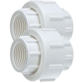 2-Pk 1/2 in. PVC SCH-40 Unions Threaded-Type w/ EPDM O-Ring FIPT x FIPT ...