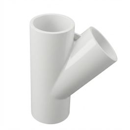 2 in. Schedule 40 PVC Skew Tee 3-Way 45-Degree Lateral Wye Pipe Y ...