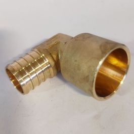 247Garden 1" PEX x 1" Copper Fitting DZR Brass 90-Degree Elbow (Lead ...