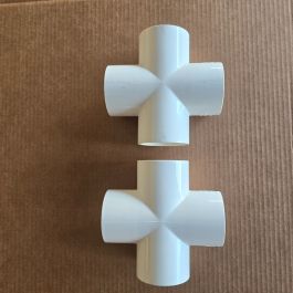 2-Pack 2" SCH-40 PVC Cross Fittings - Lowest Price PVC Fittings - Free ...