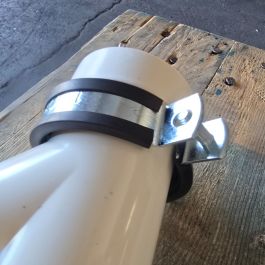 2" DWV PVC Pipe Steel Welded Pipe Support Clamp w/ Heavy Duty Rubber ...