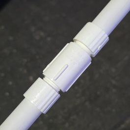 1/2" SCH-40 PVC Double-Sided Female Adapter w/ Two PVC Male Adapters ...