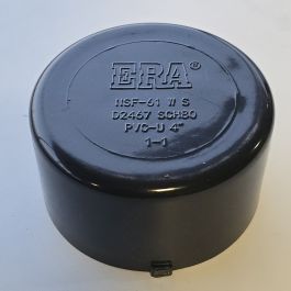 4 in. SCH-80 PVC Cap Slip Socket | High Pressure End Plug | NSF ASTM D2467