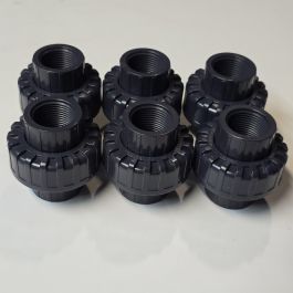 6-Pack 3/4 in. Schedule 80 PVC Unions Threaded-Type Fitting ASTM D2467 ...