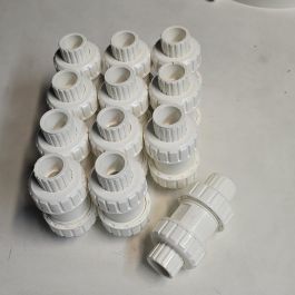 12-Pk 1/2 in. SCH-40 PVC True Union Ball Check Valve Socket-Type ASTM ...