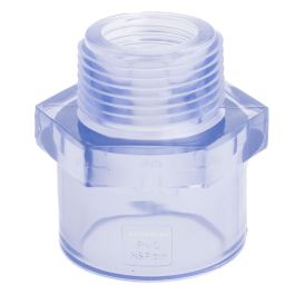 247Garden 1 in. Clear PVC SCH-40 Male Adapter – Transparent Fitting for ...