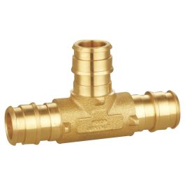 247Garden 1/2" x 1/2" x 3/4" Expansion PEX Reducing Tee Fitting (NSF Lead Free Brass F1960)