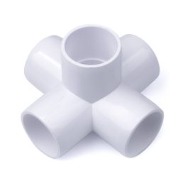 1.5" PVC 5-Way Elbow Fitting - ASTM SCH40 Furniture-Grade Connector