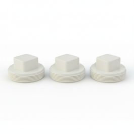 3-PK 1-1/2 in. PVC Schedule-40 DWV MNPT Cleanout Plugs for Drain, Waste ...
