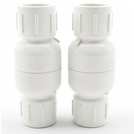 2-Pack 3/4 in. Schedule 40 PVC In-Line Spring Check Valves, Socket