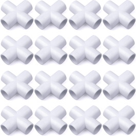 247Garden 3/4 in. 4-Way PVC Cross ASTM SCH40 Furniture-Grade Fitting 16 ...