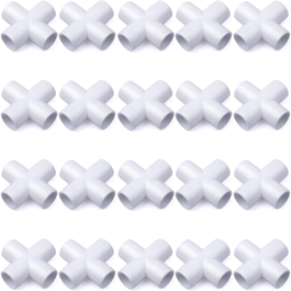 247Garden 3/4 in. 4-Way PVC Cross ASTM SCH40 Furniture-Grade Fitting 20 ...