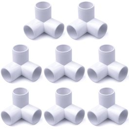 247Garden 8-Pack 1/2 in. 3-Way PVC Elbow Fittings - Furniture-Grade ...