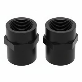 2-PK 1 in. SCH-80 PVC Female HEX Adapters Slip x FNPT NSF ASTM D2467 ...