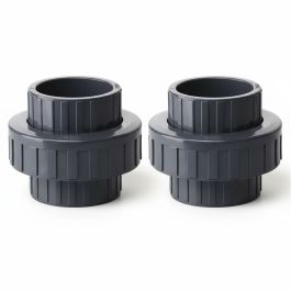 2-Pack 2" Schedule 80 PVC Union Fittings Socket x Thread F1970 ASTM ...