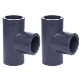 247Garden 2-PK 2" Schedule 80 PVC Tee – SCH-80 Pipe Fittings – Free USA ...
