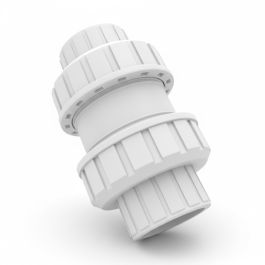 1-Pk 1-1/2 in. SCH-40 PVC True Union Ball Check Valve Socket-Type ASTM ...