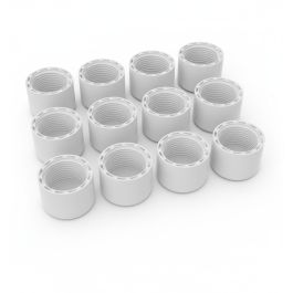 12-Pk 1 in. SCH-40 Female-Threaded NPT Caps PVC Pipe Fittings NSF ASTM ...