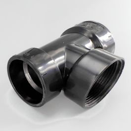 1-1/2 in. ABS Flush Cleanout Tee w/ Plug DWV Pipe Fitting NSF ASTM D2661