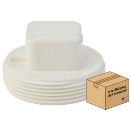 200 PC/BOX 2 in. PVC Schedule-40 DWV Male-Threaded Cleanout Plugs for ...