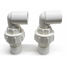 2-Pack 1/2 in. PVC SCH-40 Chiller Fitting Kit w/ SCH40 FNPT Union ...