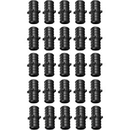 25-Pack 3/4" PEX Crimp Couplings PPSU ASTM F2159 NSF Tube Fittings