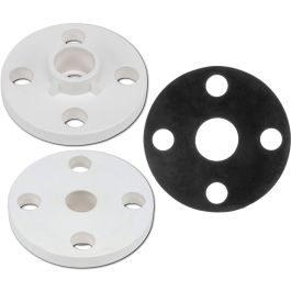 3 in. SCH-40/80 PVC TS Flange Set (2PC) + EPDM Gasket (1PC) Combo ASTM ...