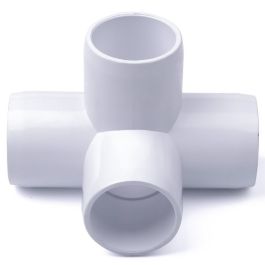 247Garden 2 in. PVC 4-Way Elbow Fitting - ASTM SCH40 Furniture-Grade ...