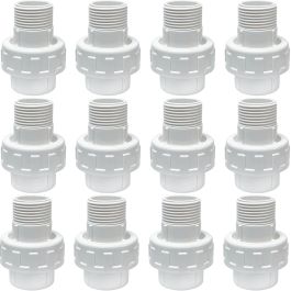 12-Pk 3/4 in. Sch-40 PVC Male Unions w/ O-Ring Slip/Socket Pipe ...
