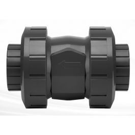 2 in. SCH-80 PVC True Union Ball Check Valve Socket-Type ASTM D2466 ...
