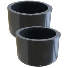 2-Pack 2.5" Schedule 80 PVC End Cap Slip Socket Fittings | NSF ...