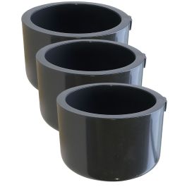 3-Pack 2.5" Schedule 80 PVC End Cap Slip Socket Fittings | NSF ...