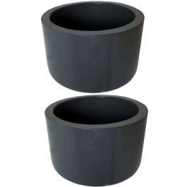 2-PK 4 in. Schedule 80 PVC End Cap Pipe Fitting NSF SCH80 ASTM D2467