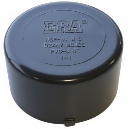 4 in. SCH-80 PVC Cap Slip Socket | High Pressure End Plug | NSF ASTM D2467