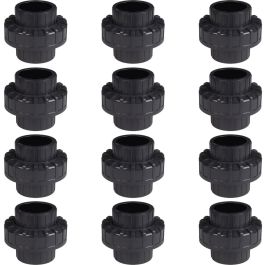 12-Pack 1 in. Schedule 80 PVC Unions Sch-80 Pipe Repair Fittings Slip ...