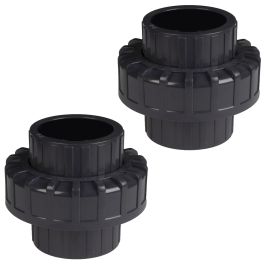 2-Pack 1-1/4 in. Schedule 80 PVC Unions Sch-80 Pipe Repair Fittings ...