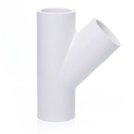 2 in. Schedule 40 PVC Skew Tee 3-Way 45-Degree Lateral Wye Pipe Y ...