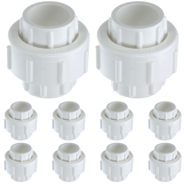 247Garden SCH40 PVC 3/4" Union Socket-Type Pipe Fitting 10-Pack